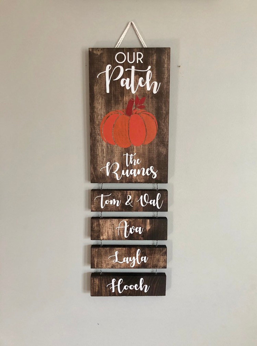 Personalized Farmhouse Family Sign / Fall Decor / Pumpkin Patch Sign - Etsy