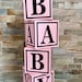 Baby Shower Blocks / Baby Shower Decor / Personalized Baby Blocks With ...