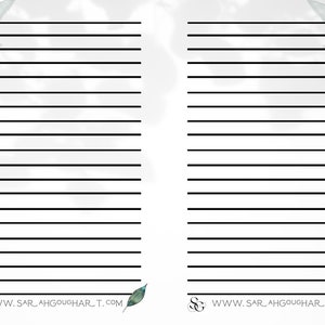 2 X Really Useful A5 Leaf Handwriting Guideline Pages Print Yourself ...