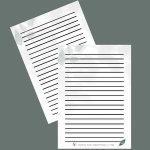 2 X Really Useful A5 Leaf Handwriting Guideline Pages Print Yourself ...