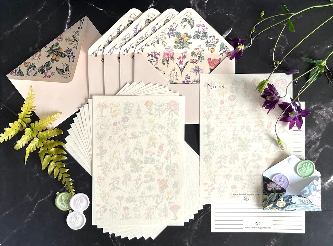 Vintage Floral Collection Scented Letter Writing Stationery Set Unique ...