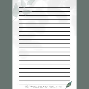 2 X Really Useful A5 Leaf Handwriting Guideline Pages Print Yourself ...