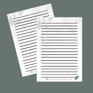 2 X Really Useful A5 Leaf Handwriting Guideline Pages Print Yourself ...