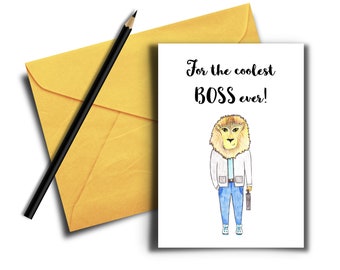 Best boss ever card | Etsy