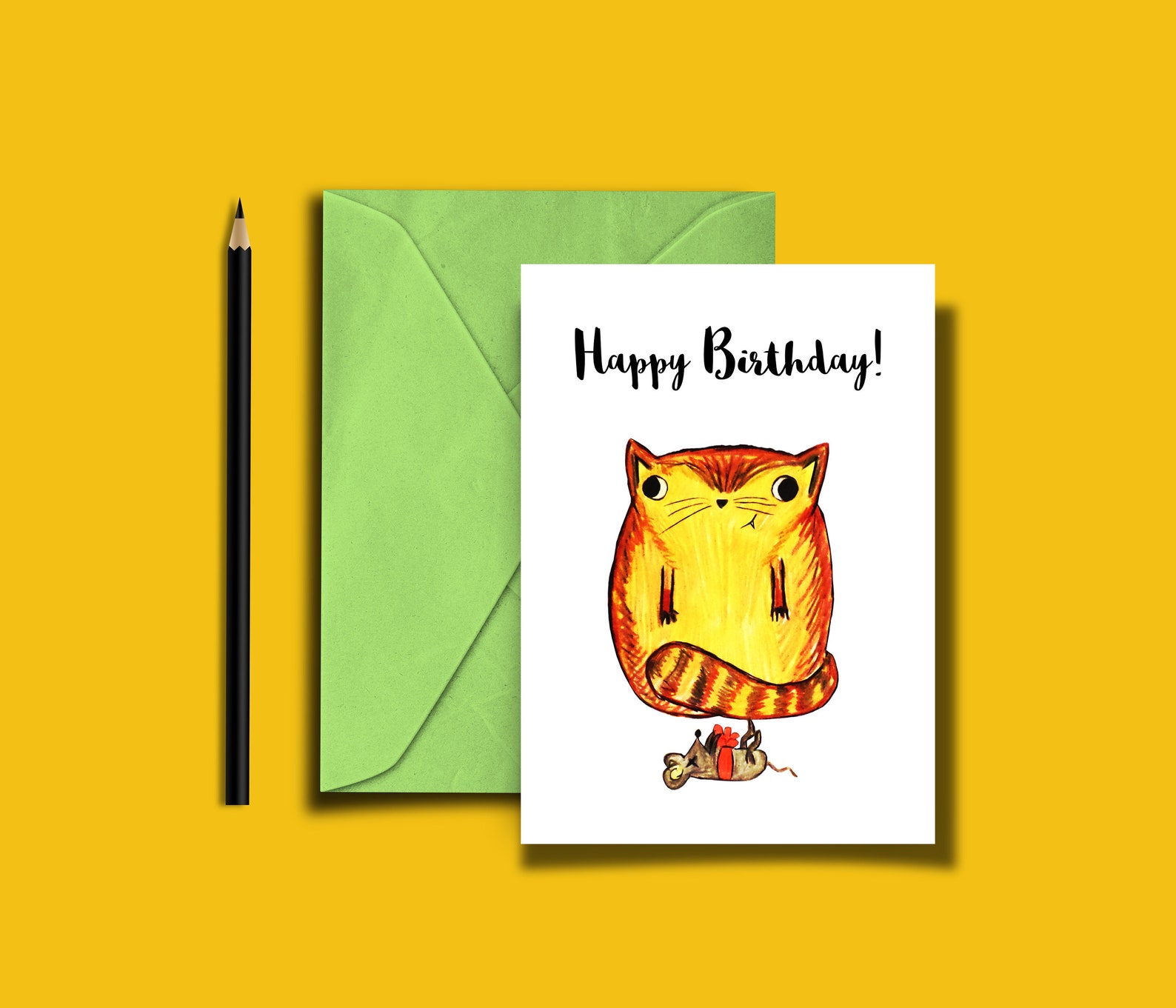 Cat Birthday Card Funny Cat Card Printable Birthday Card - Etsy