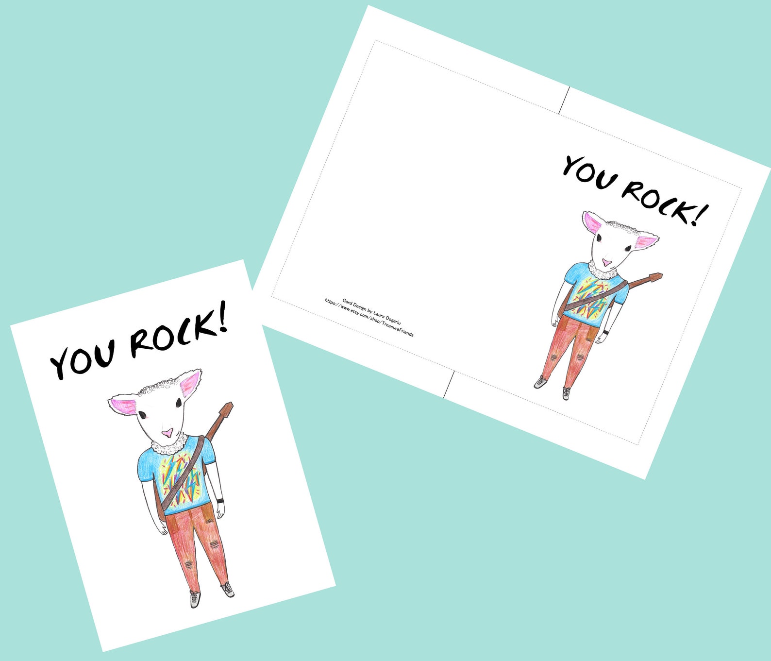 You Rock Card, Appreciation Card, Rock N Roll Card, You Are the Best ...