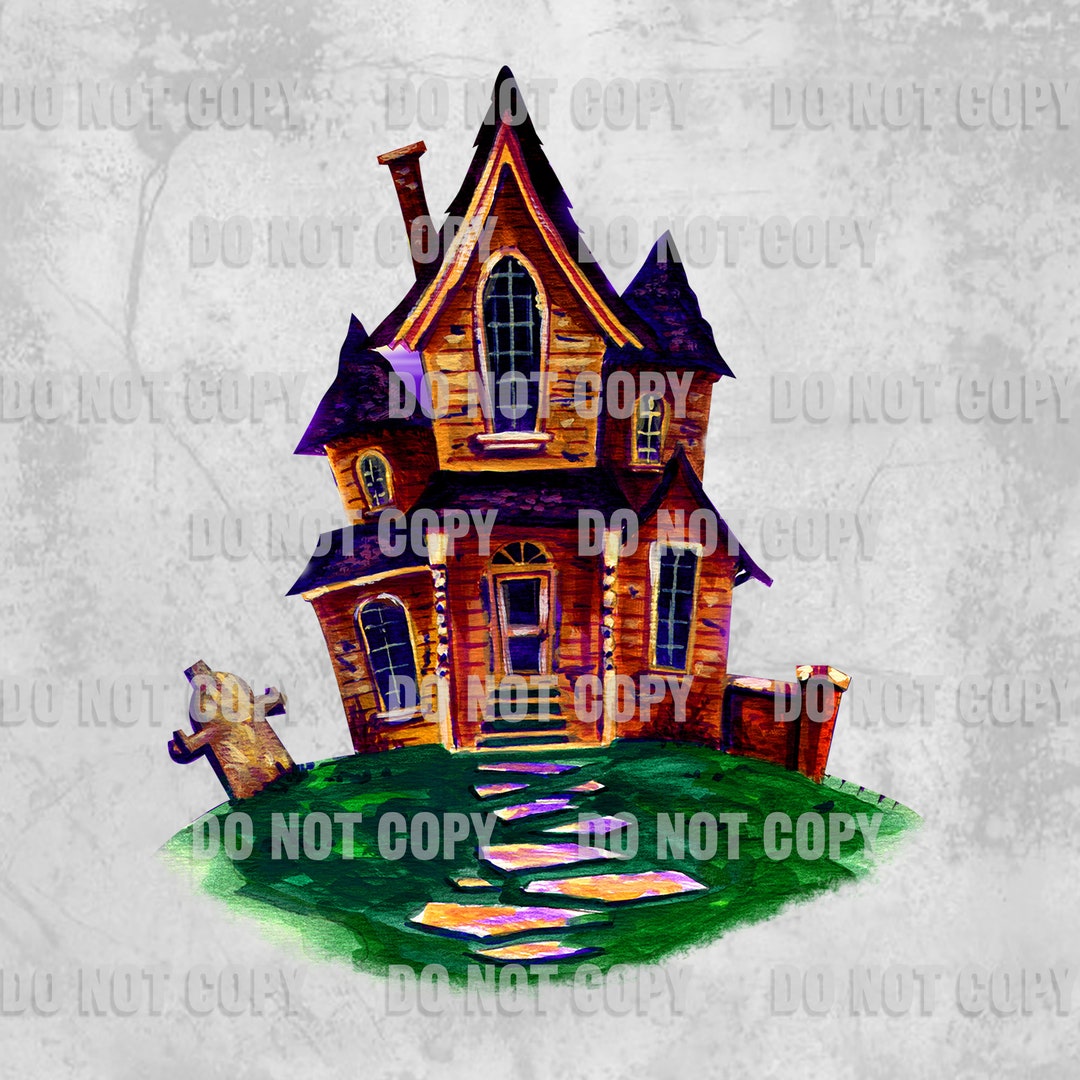 Maison hantée PNG Halloween PNG Mansion Digital Maisons - Etsy France
