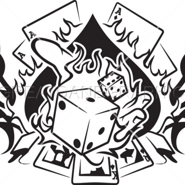 Card and Dice - Etsy