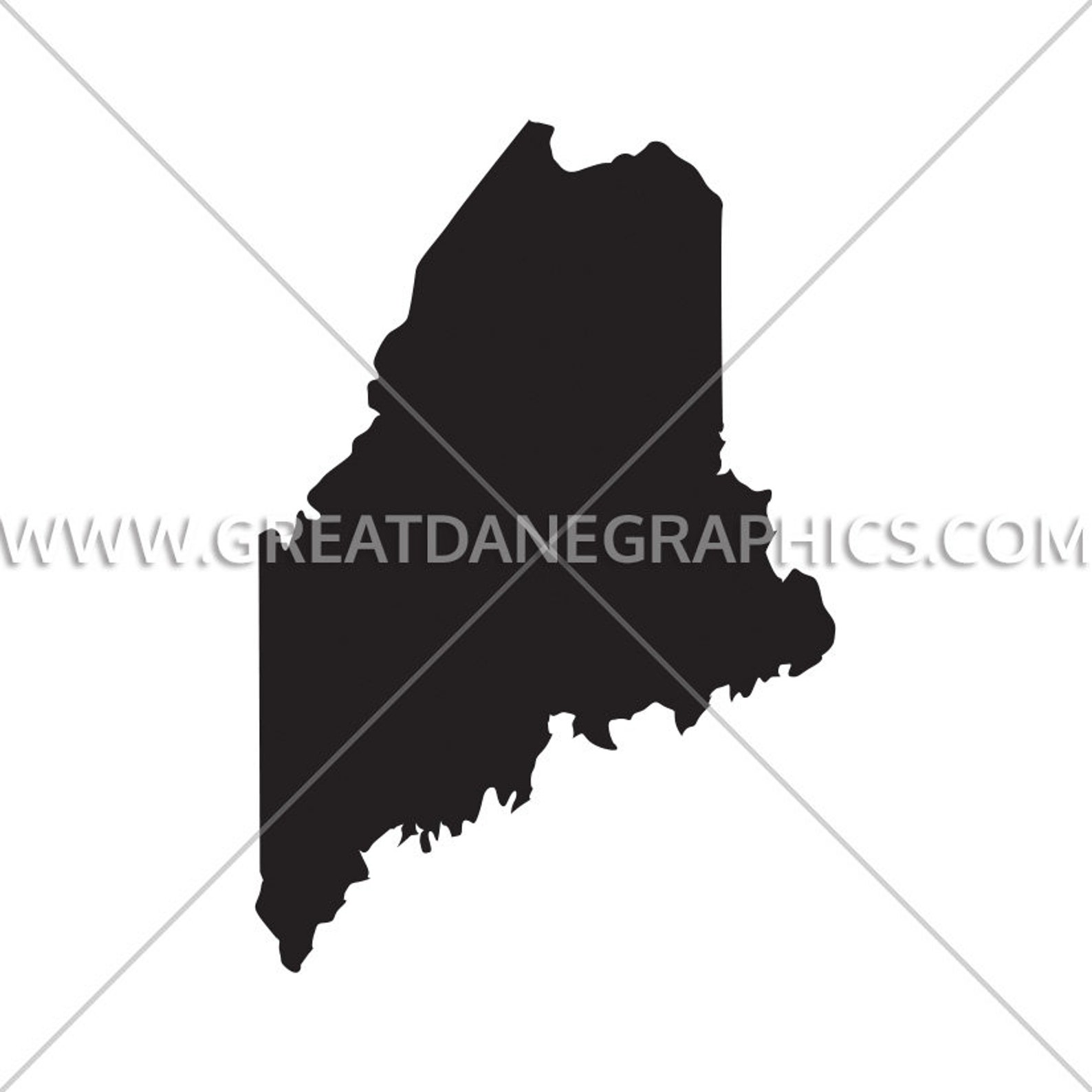Maine Silhouette Maine Svg Maine Vector State Svg Svg File Etsy