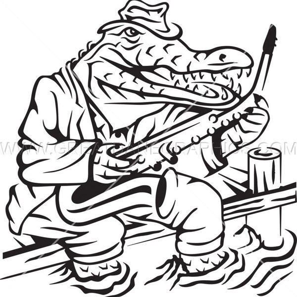 Alligator Playing Saxophone Svg - Etsy