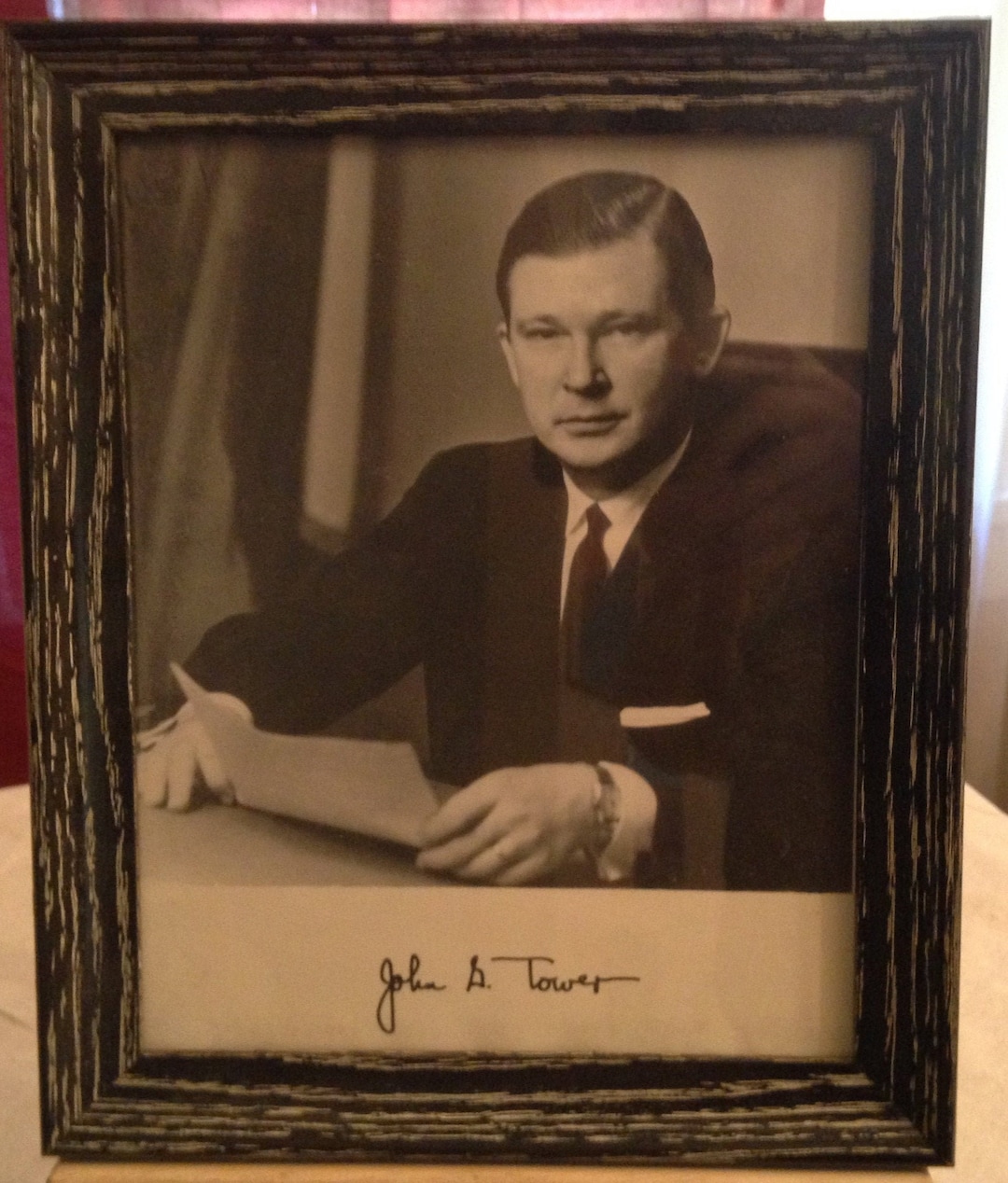 Senator John G Tower Signed Framed Press Photo Print 1960s Texas ...