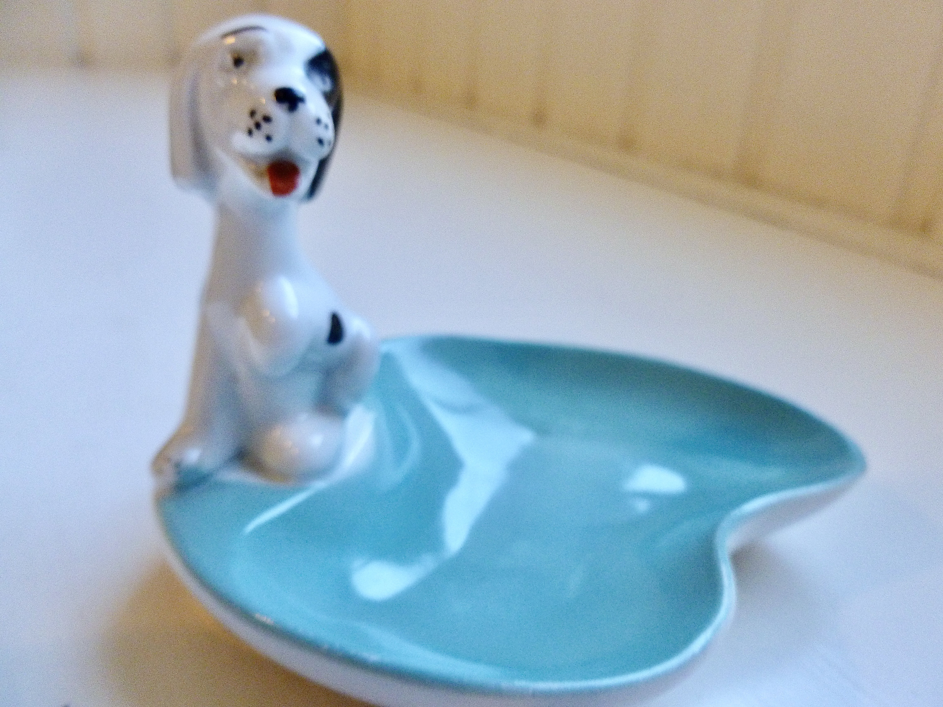 Tosca Vintage Pin Dish with Black and White Dog | Etsy