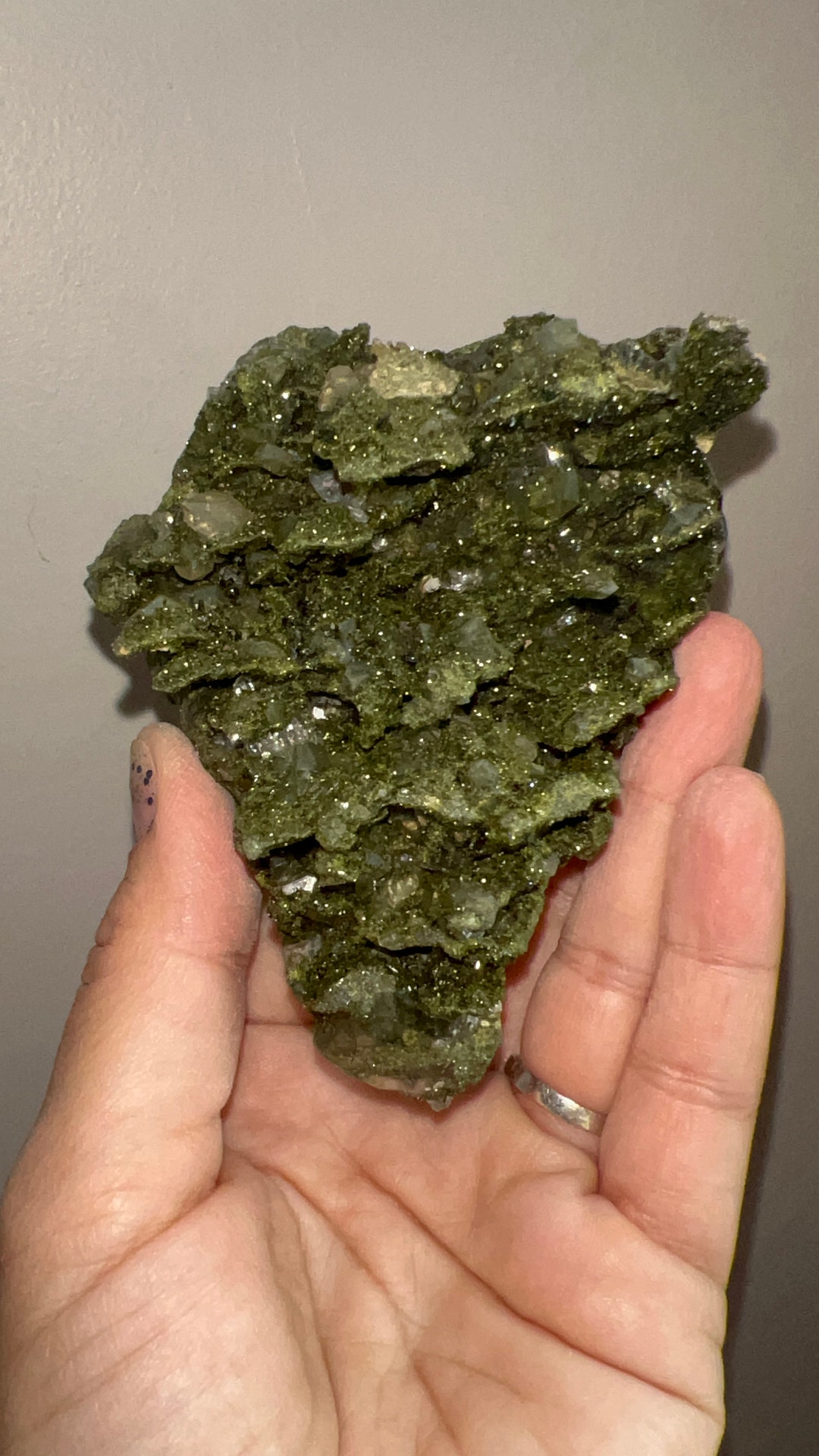 Forest Quartz With Epidote, Extra Sparkly Green Epidote With Quartz ...
