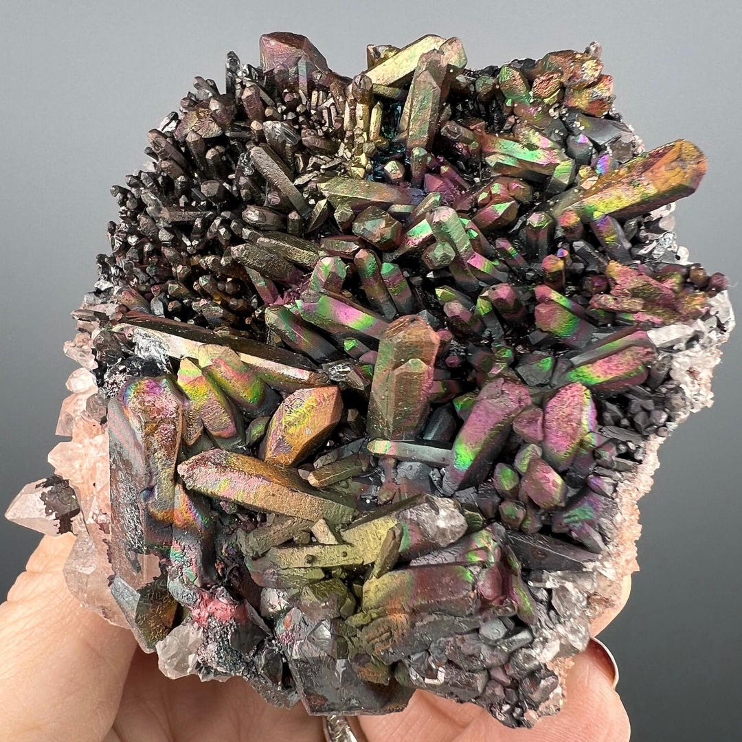 Rare, New Find! Iridescent Colorful Goethite With Quartz Specimen - Etsy