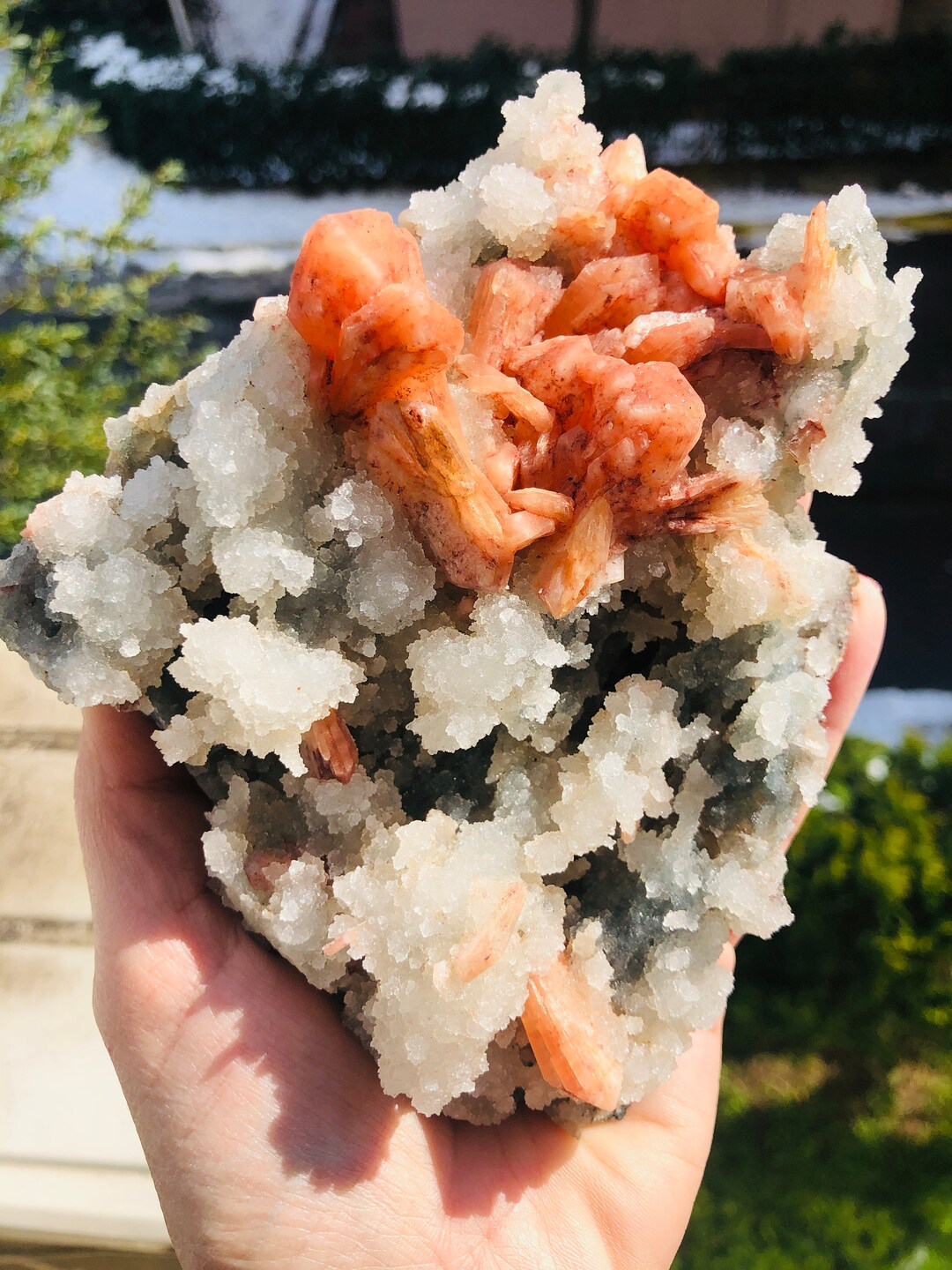 Amazing Piece! Pink Stilbite on Chalcedony Stalactite Crystal Geode - Etsy