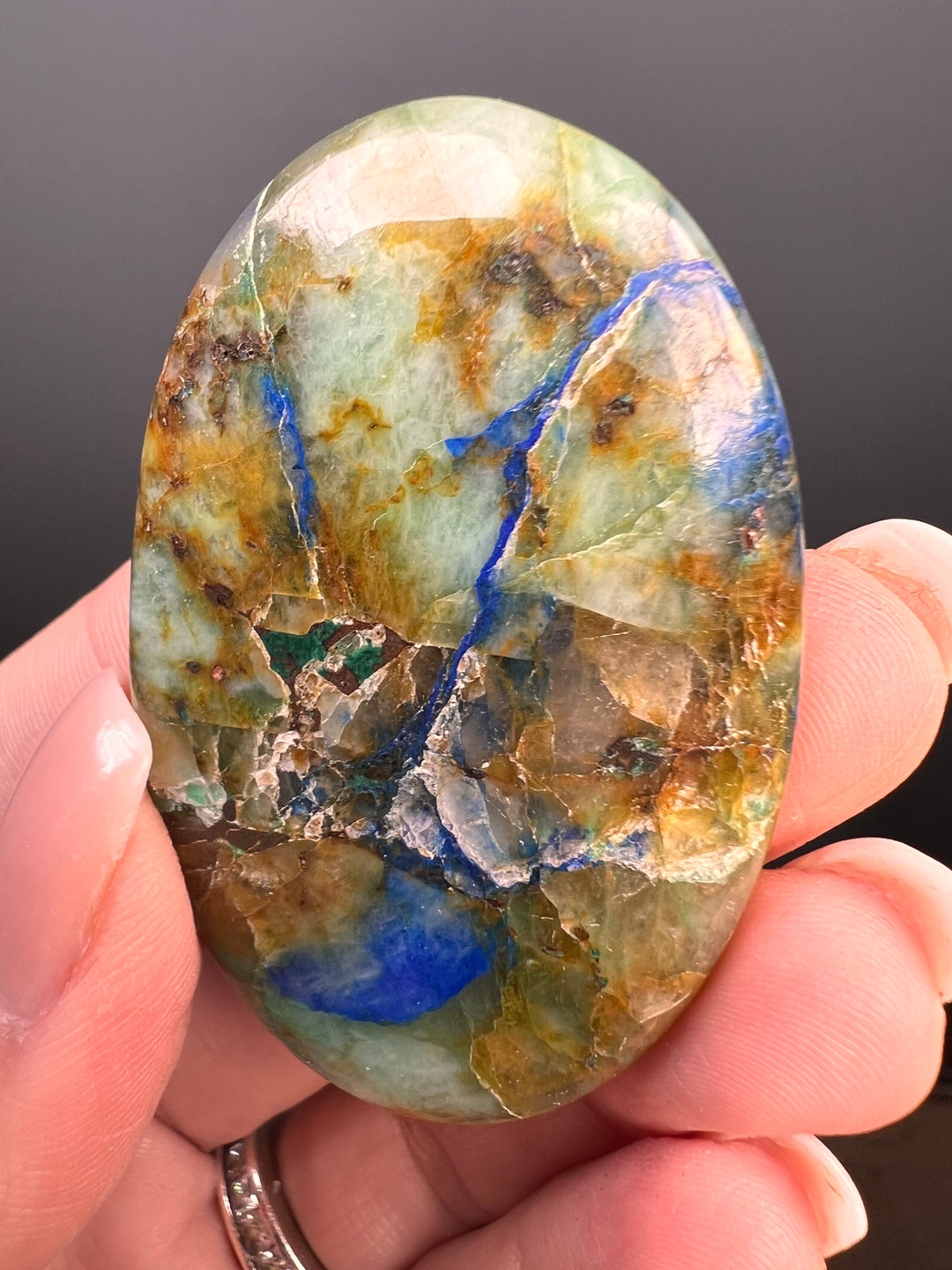 New Arrival! Gorgeous Combination of Chrysocolla, Malachite, Gem Silica ...