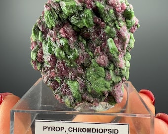 Rare Pyrope Garnet With Chrom Diopsite Specimen - Etsy