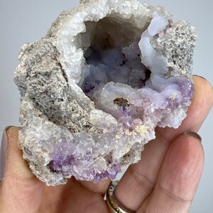 New! Rare Spirit Flower Geode Including Chalcedony, Quartz and Fluorite ...