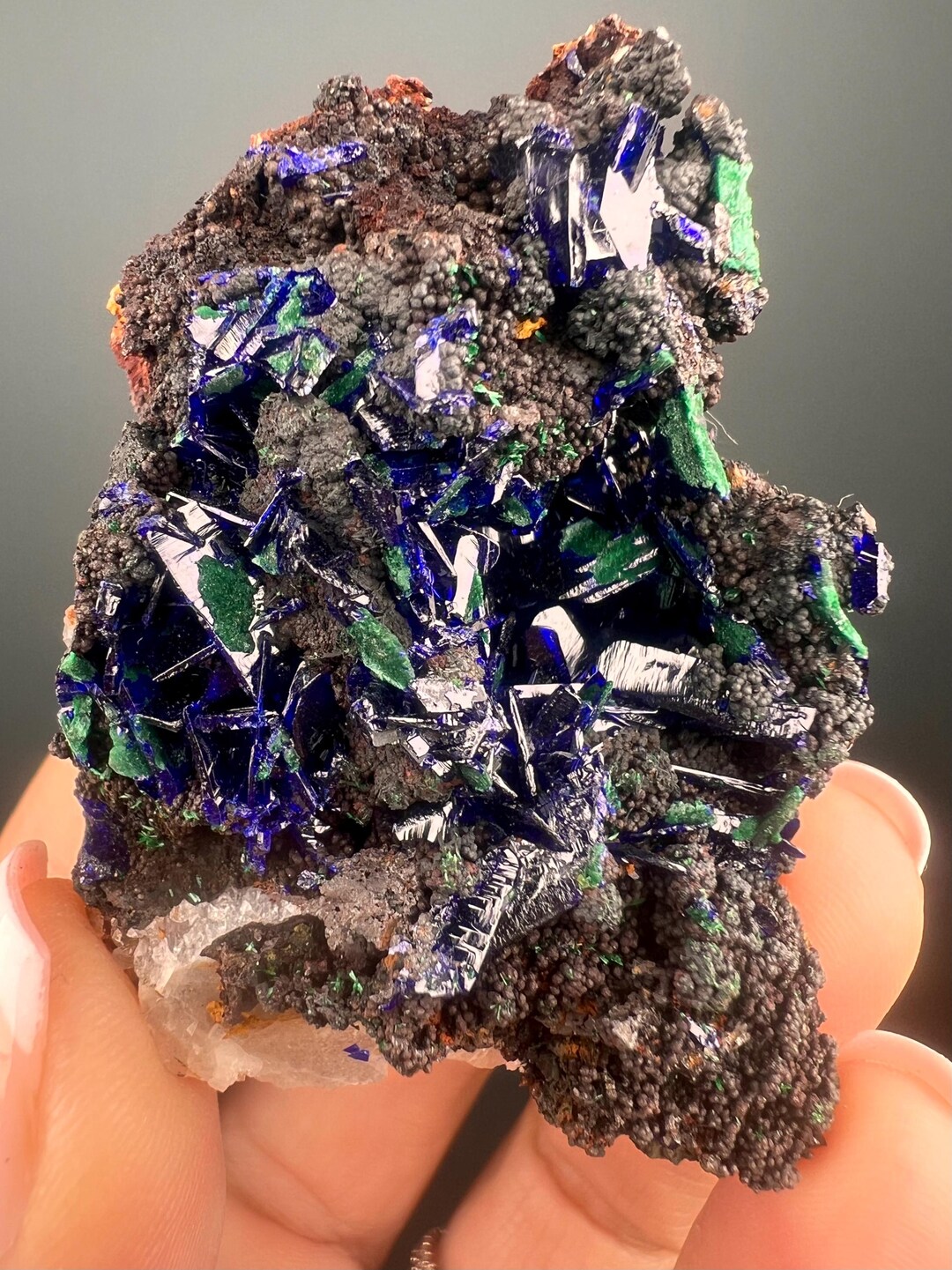 Perfect Natural Azurite Crystal , Natural Blue Azurite Crystal With ...