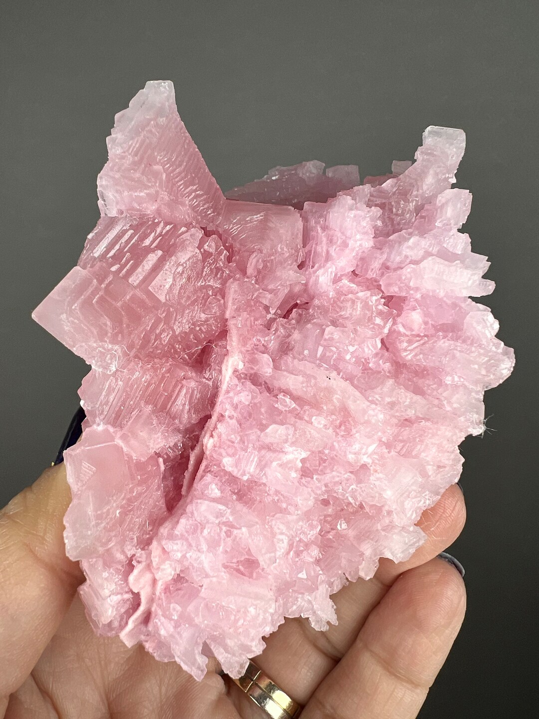 Candy Pink Halite Mineral Specimen, Pink Halite Crystal - Etsy