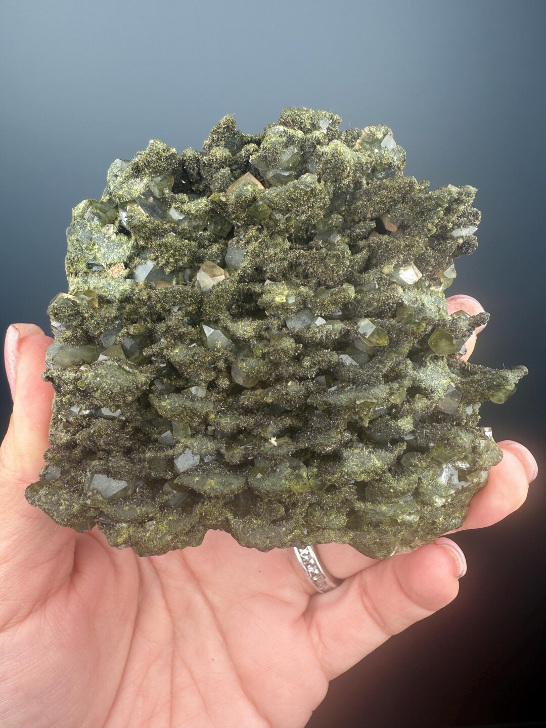 Forest Quartz With Epidote, Extra Sparkly Green Epidote With Quartz ...