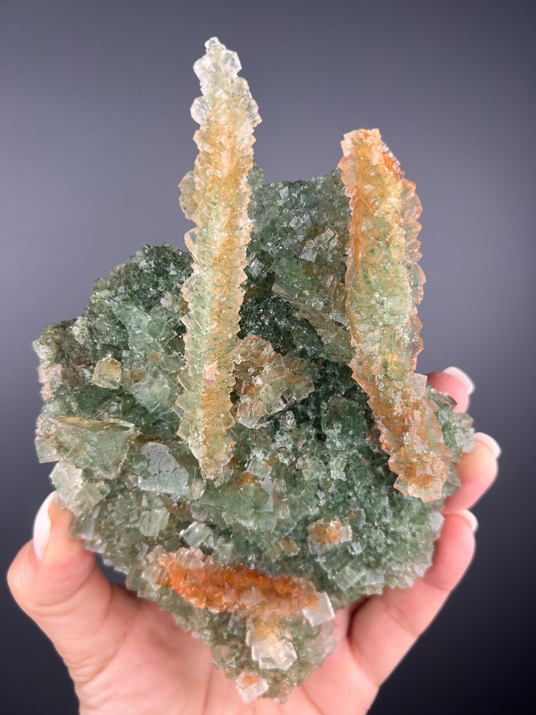 Rare Piece Green-yellow Halite Stallactites With Atacamite Specimen - Etsy