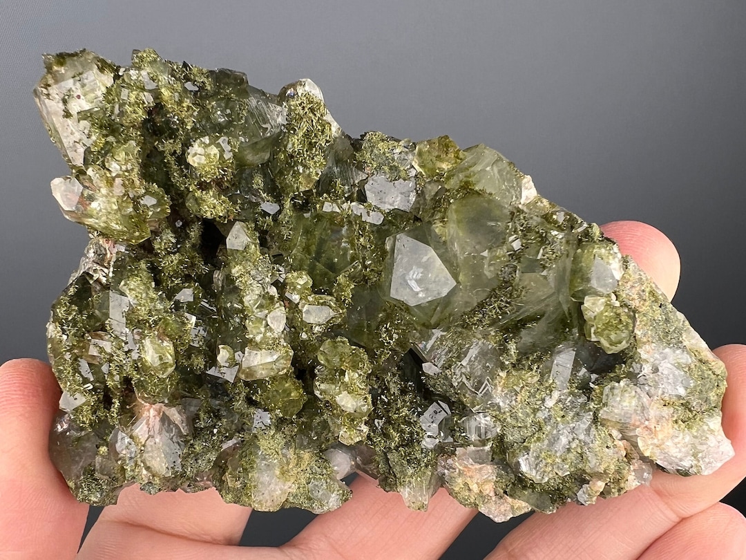 Forest Quartz With Epidote, Extra Sparkly Green Epidote With Quartz ...