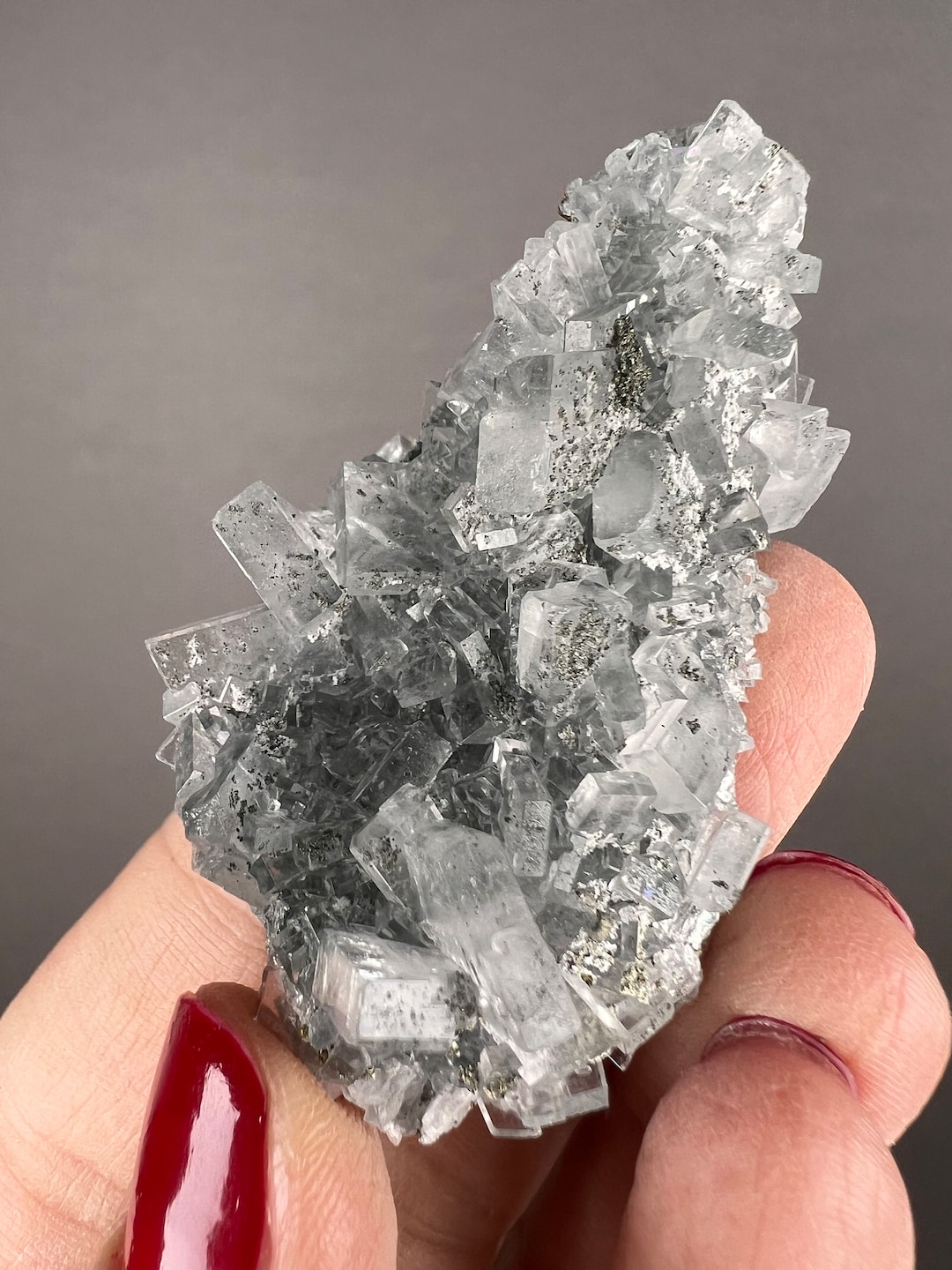 White Barite With Pyrite Crystal Clear Barite Crystal With - Etsy