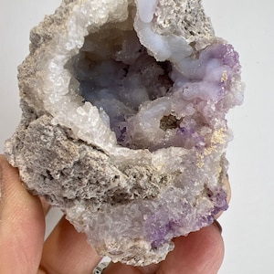 New! Rare Spirit Flower Geode Including Chalcedony, Quartz and Fluorite ...