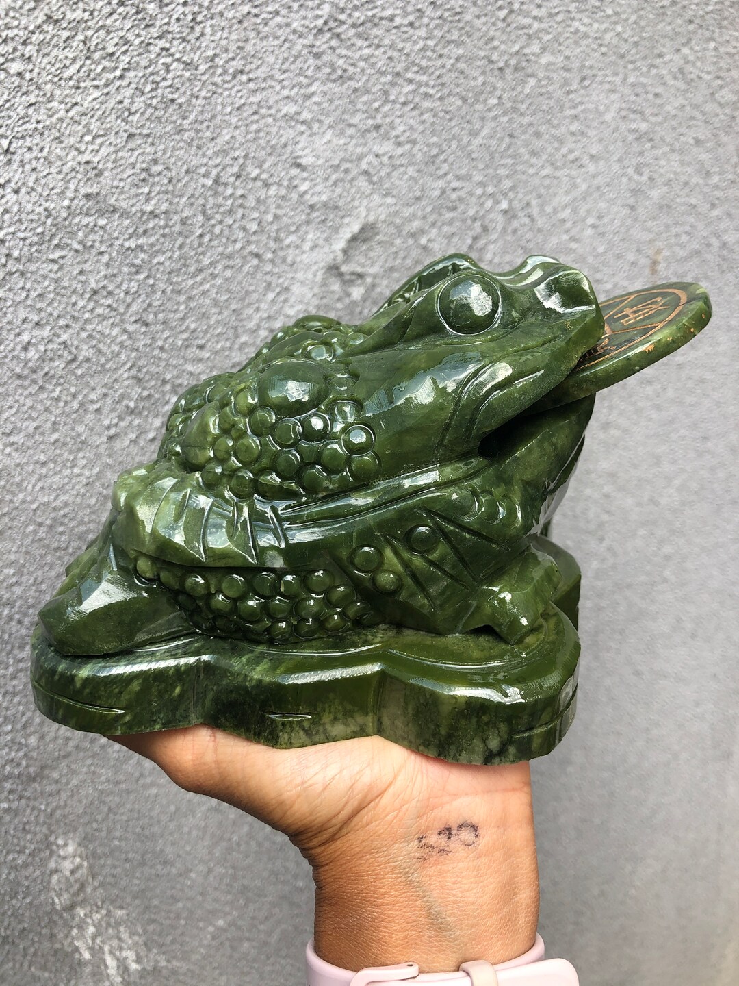 Wealth and Prosperitybig Sizellovely Green Jade Money Frog, Jade Money ...