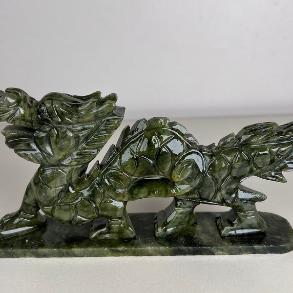 Green Jade Dragon Statue - Etsy