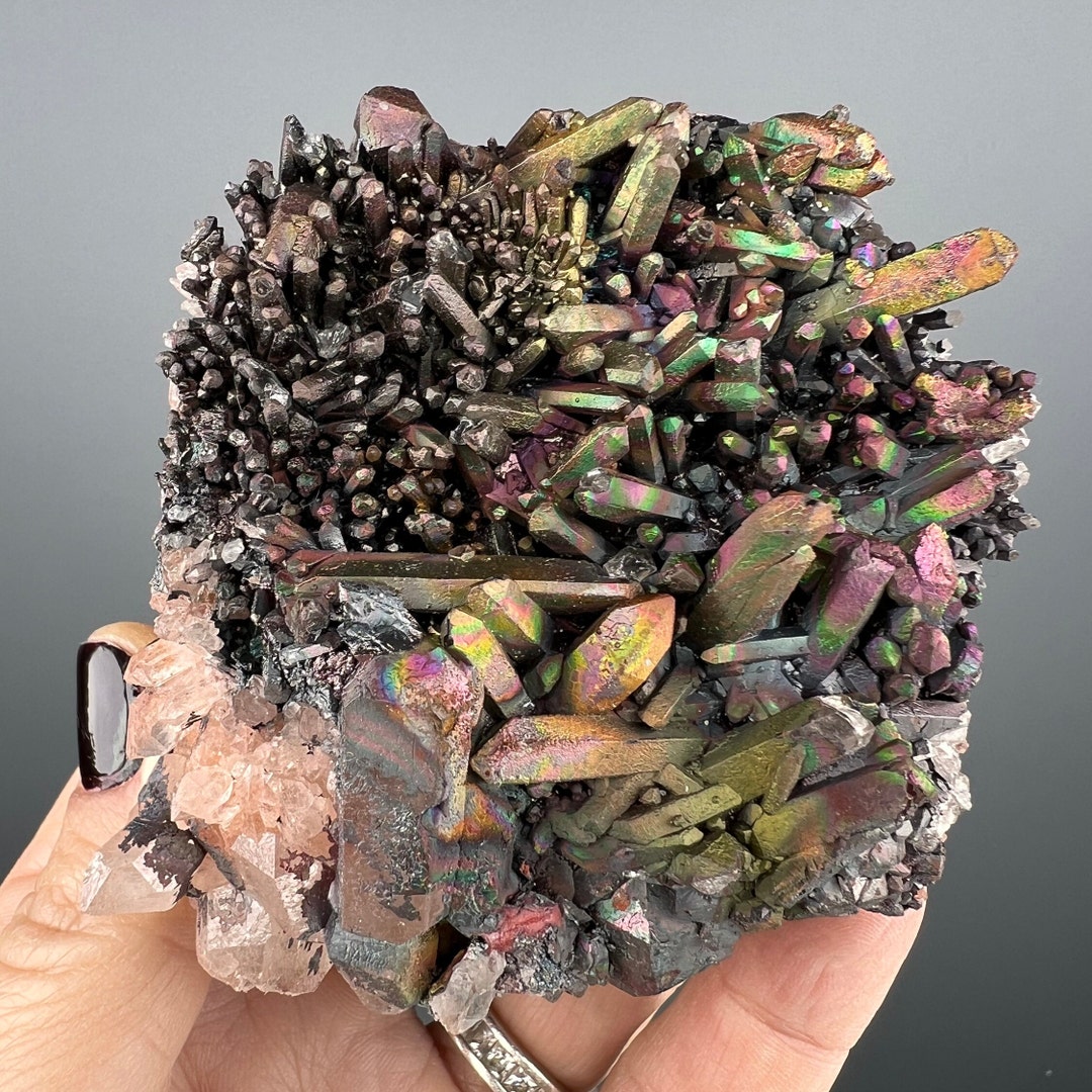 Rare, New Find Iridescent Colorful Goethite With Quartz Specimen - Etsy