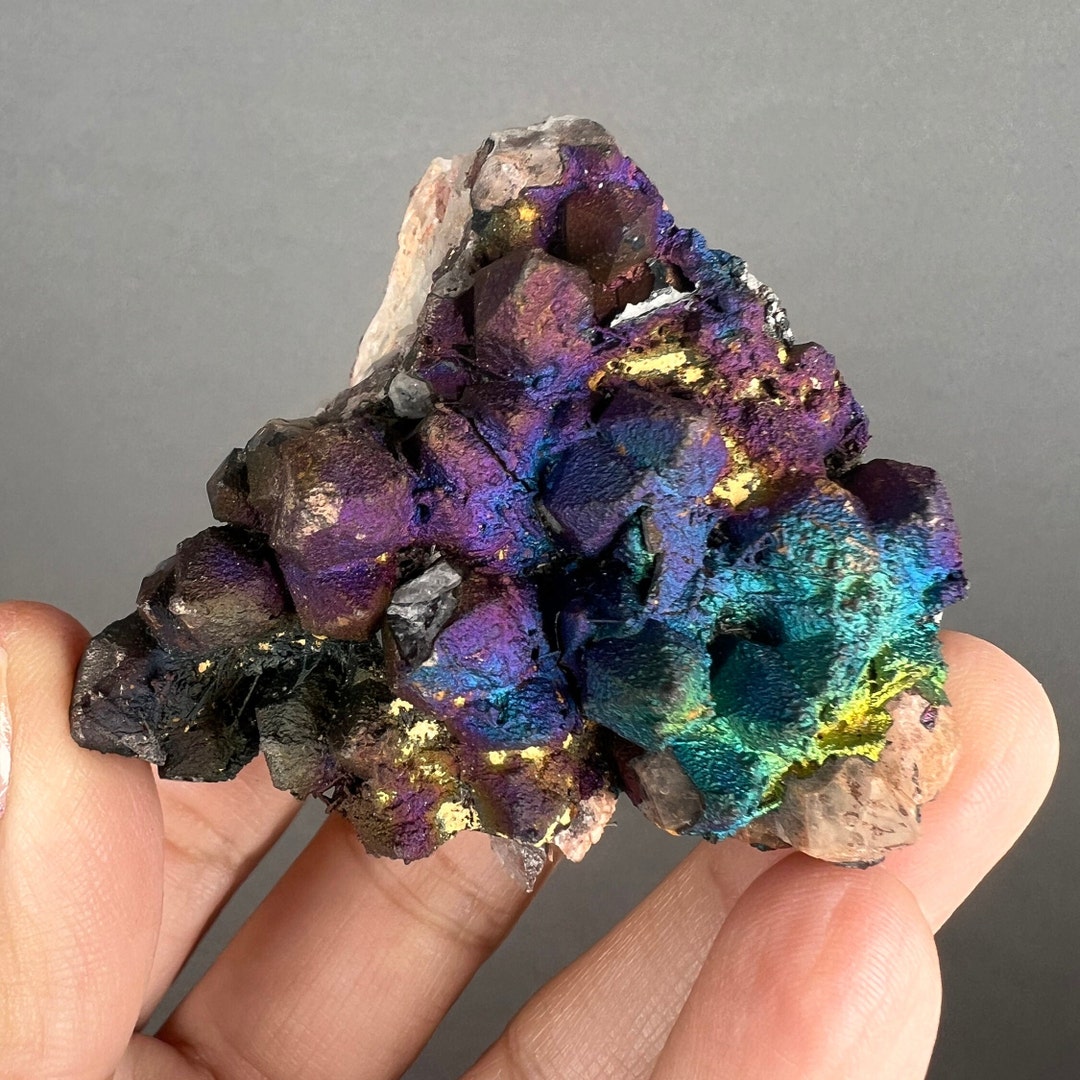 Rare, New Find Iridescent Colorful Goethite With Quartz Specimen - Etsy