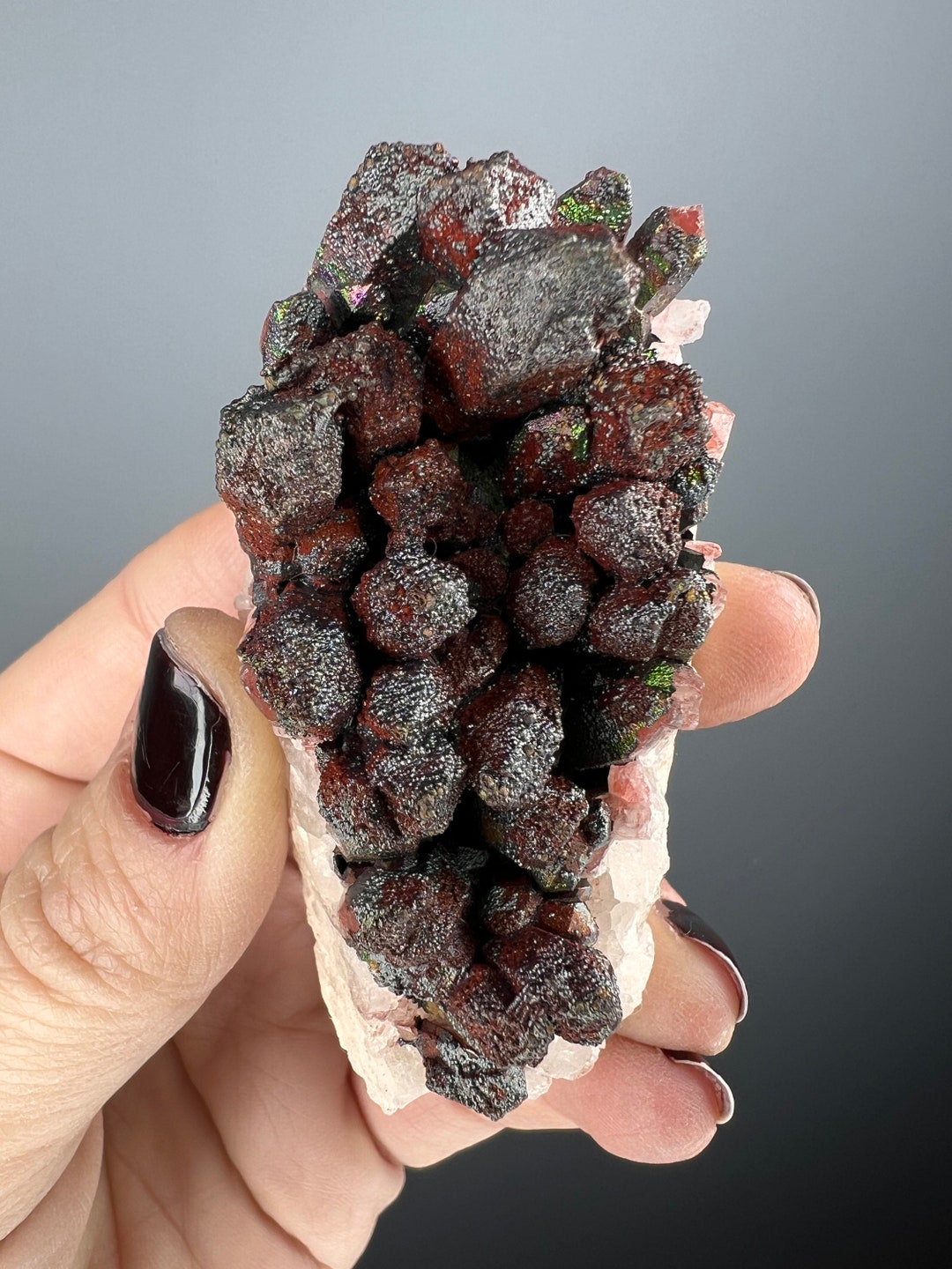 Rare New Find, Iridescent Colorful Goethite turgite With Quartz ...