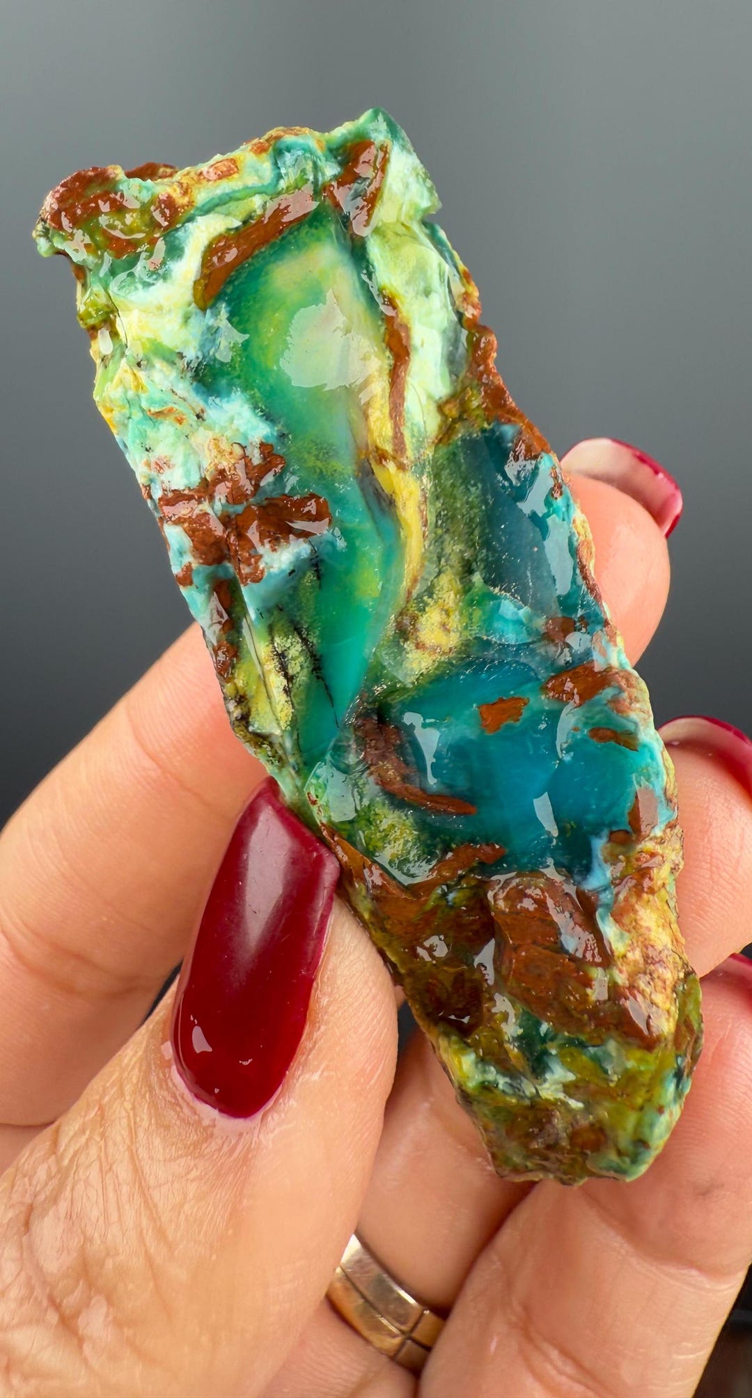 Natural Collawood colla Petrified Wood With Chrysocolla and Malachite ...