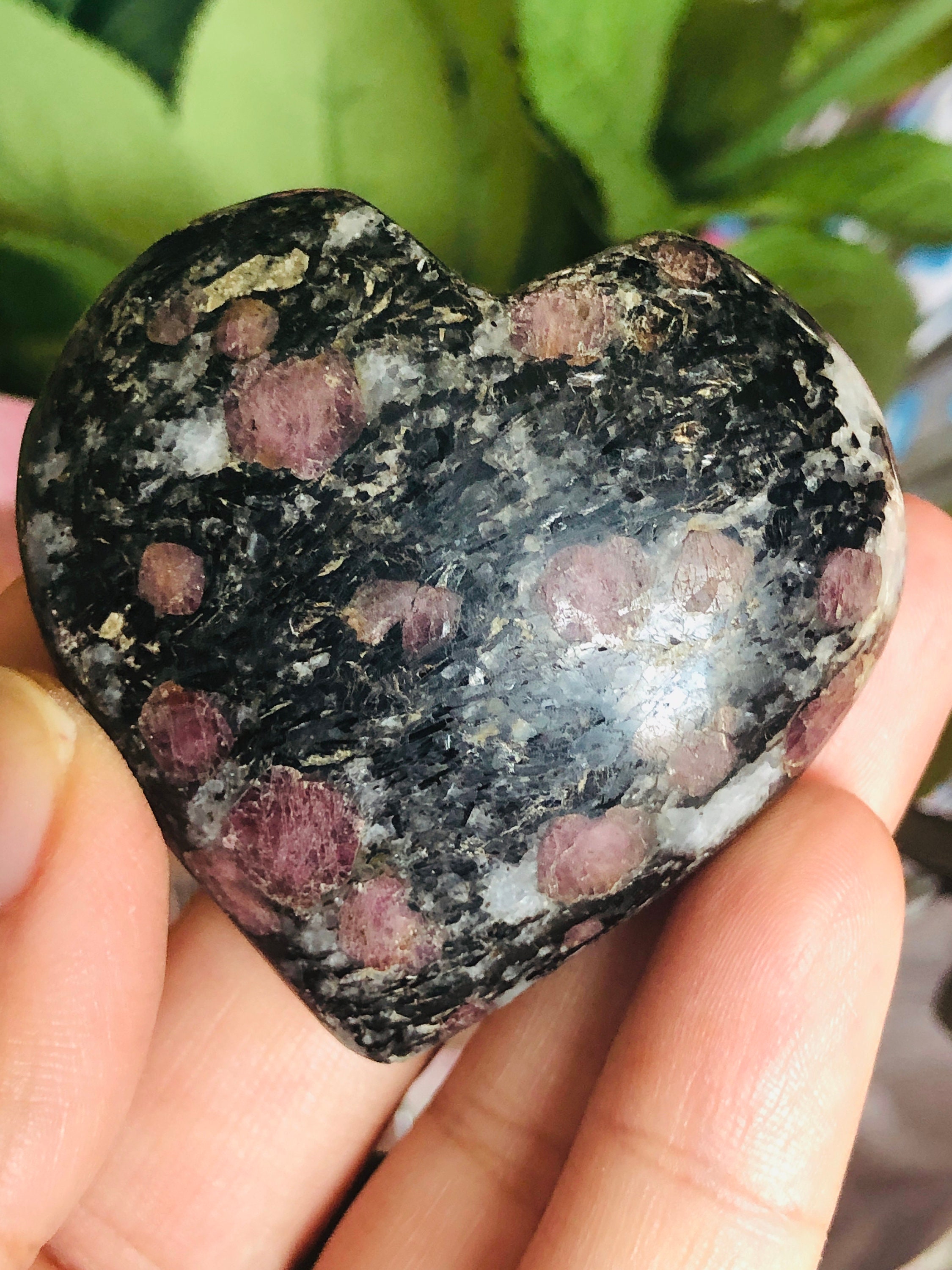 Red Spinel Heart Heart Shaped Red Spinel Crystals in Biotite - Etsy UK