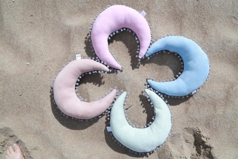 Moon Pillow Crescent Cushion Moon and Star Nursery Decor | Etsy