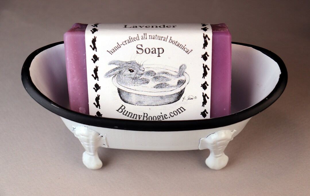 Gift for Rabbit Lover, Bathtub Soap Dish, 1 Large Soap Bar, Rabbit ...