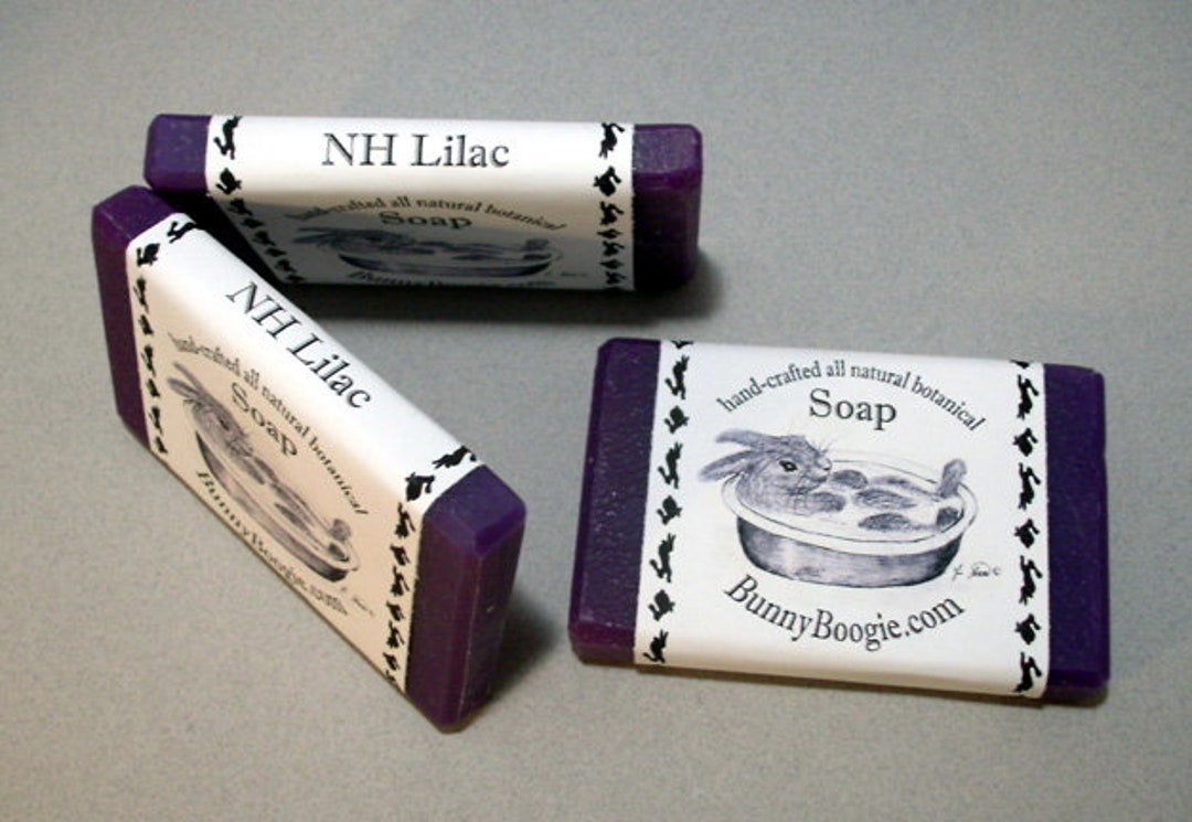 3 Thin Soap Bars, Hand-crafted Soap, NH Lilac Soap, Botanical Soap ...