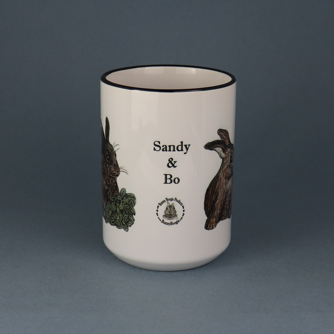 Personalized Mug, Gift for Couple, Wedding Gift, Bunny Mug, Bunny ...
