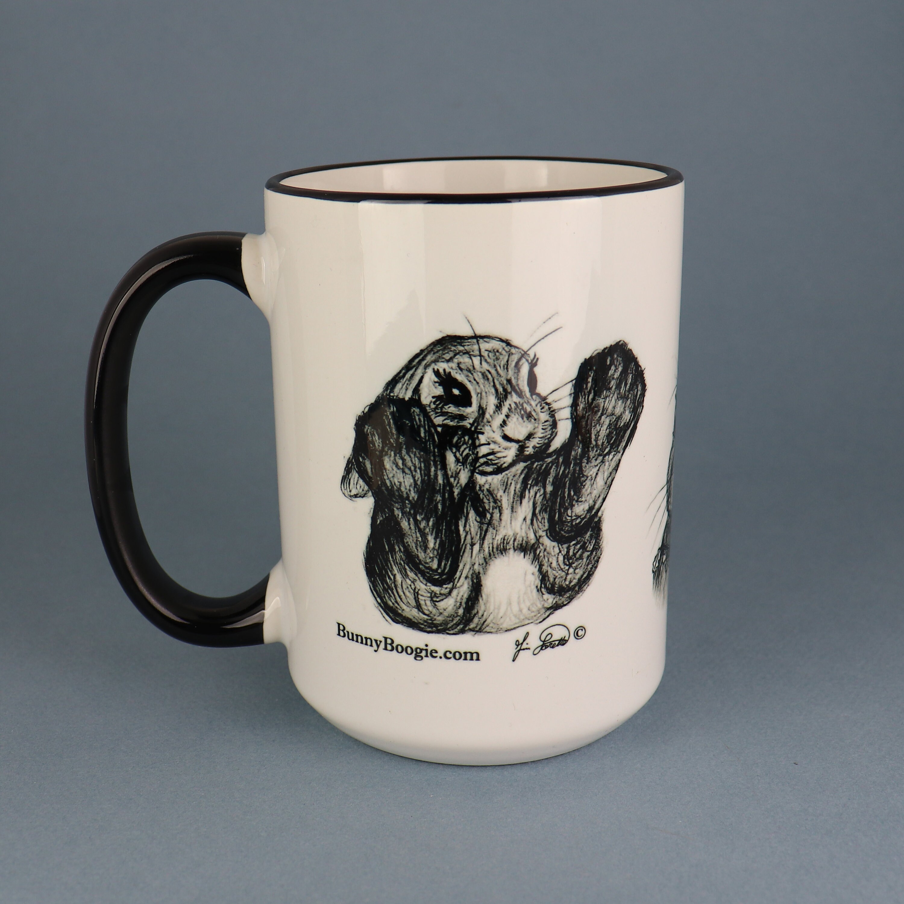 Adorable Bunny Sketches, Bunny Mug, Rabbit Mug, Cute Rabbit Drawing ...