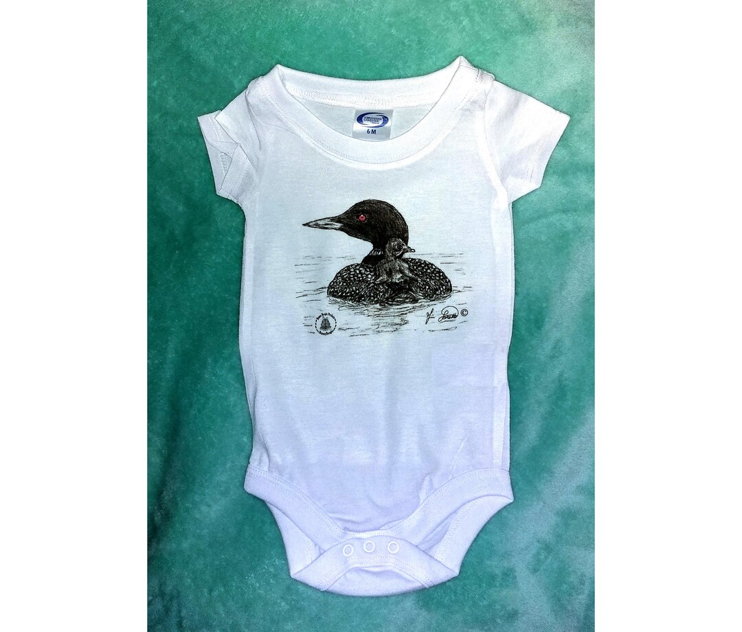 Loon Art, Infant Body Suit, Baby Shower Gift, Newborn Infant Gift, One ...