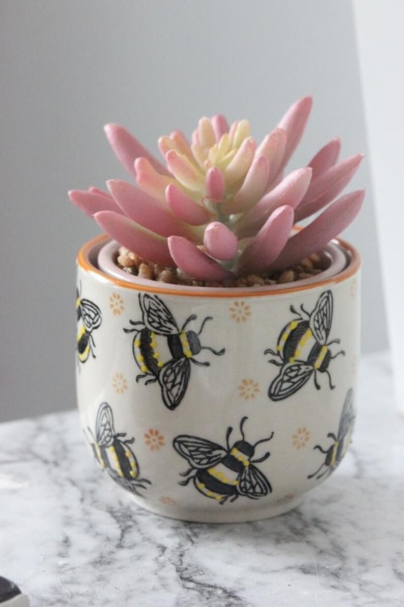 Beautiful Bee Small Planter - Etsy