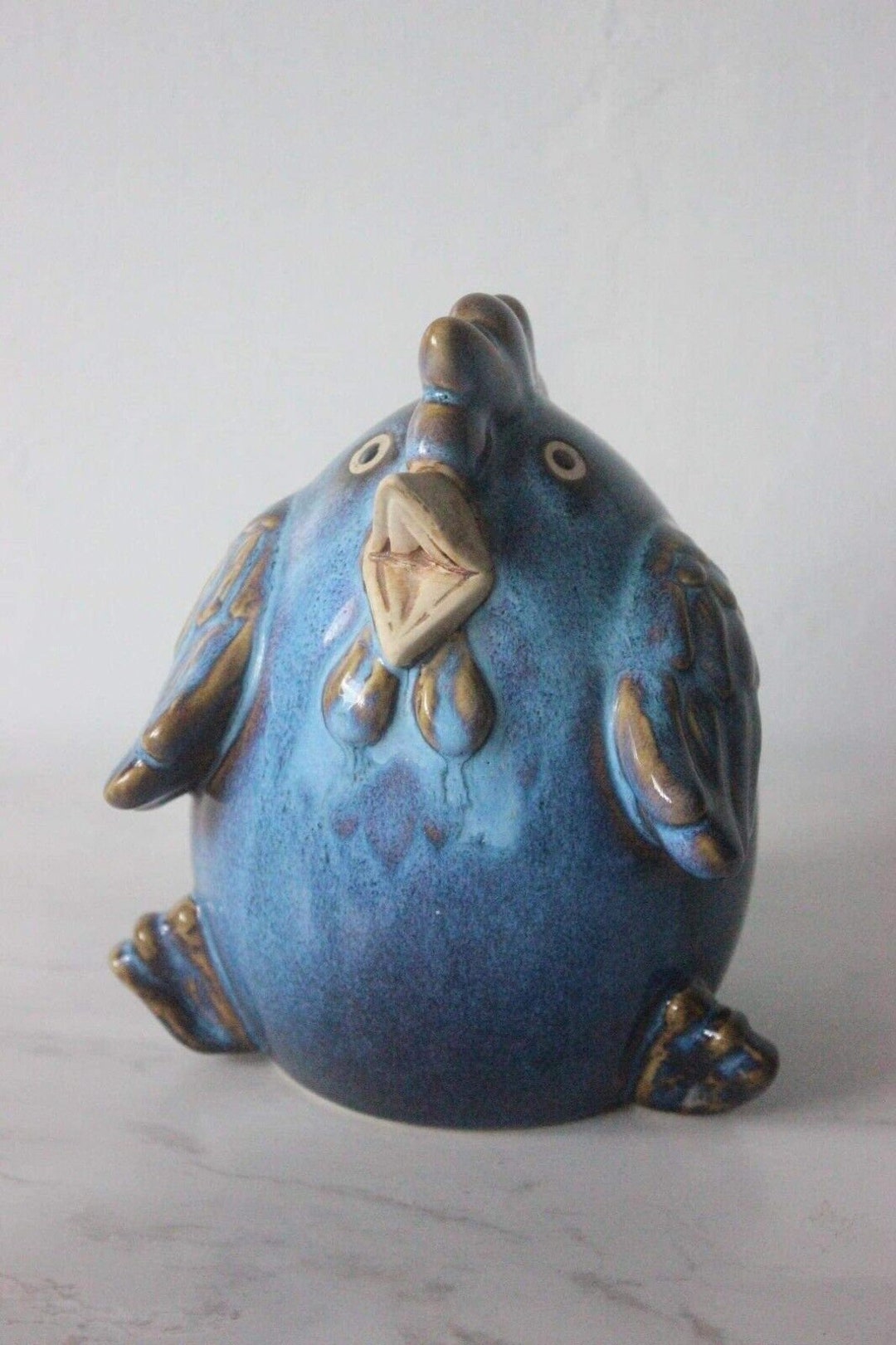 Vintage Blue Cheeky Chicken Money Box - Etsy