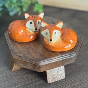 Woodland Fox Ceramic Salt and Pepper Shakers - Etsy