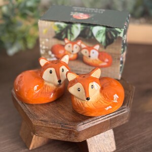 Woodland Fox Ceramic Salt and Pepper Shakers - Etsy