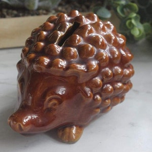 Denmead Pottery Vintage Hedgehog Piggy Bank - Etsy