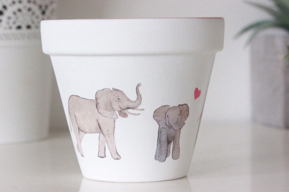 Elephant Gift Plant Pot Elephant Gift for Women Elephant - Etsy