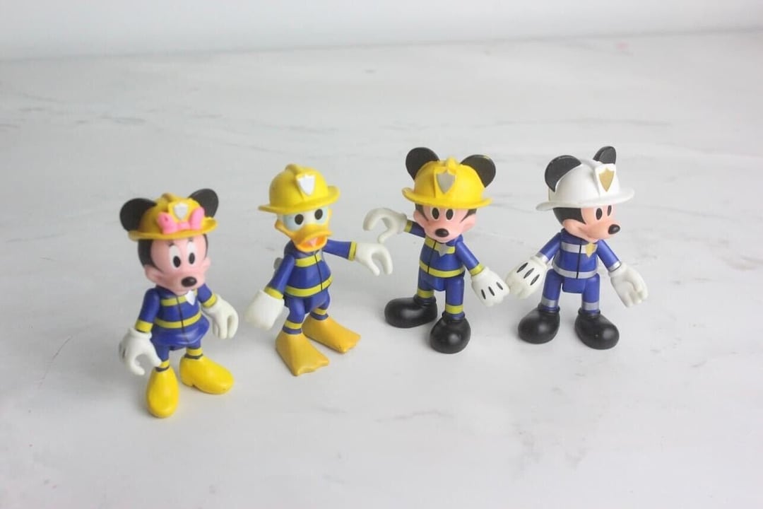 Mickey Mouse Minnie & Donald Duck Firemen Figures Bundle - Etsy
