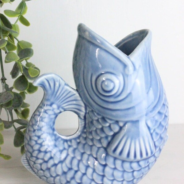 Blue Fish Vase - Etsy